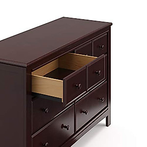 Graco Benton 6 Drawer Double Dresser (Espresso) – Easy New Assembly Process, Universal Design, Durable Steel Hardware and Euro-Glide Drawers with Safety Stops, Coordinates with Any Nursery