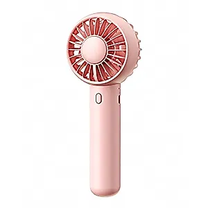 Gaiatop Mini Portable Fan, Dual Motors Powerful Handheld Fan, Cute Design 3 Speed Personal Small Desk Fan with Base, Lightweight Makeup USB Rechargeable Fan for Stylish Girl Women Men Indoor Outdoor