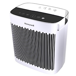 Honeywell InSight HEPA Air Purifier with Air Quality Indicator for Medium-Large Rooms (190 sq ft), White - Wildfire/Smoke, Pollen, Pet Dander, and Dust Air Purifier