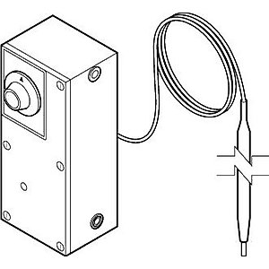 Schneider Electric TK-4212 Pneumatic Bulb. Thermostat, Averaging Bulb. Style, 15 psi Ra/20 psi Da Supply Air Pressure, 4-5/8" Height, 2-1/8" Width, 1-5/8" Length