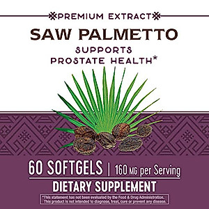 NATURE'S WAY SAW PALMETTO EXTRACT, 60 SGEL- 3 Pack