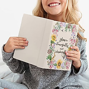 Flashideas Flowers and Rabbit Book Sleeve Protector for Bookwarm Lightweight Book Cover Protector for Paperbacks or Hardcover Books and Journals Gifts for Son Daughter