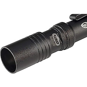 Streamlight 66320 MacroStream USB 500-Lumen Rechargeable Compact Flashlight with Wrist Lanyard, Hat Clip and USB Cord, Black