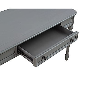 OSP Home Furnishings Country Meadows 48 Inch Writing Desk with Drawer, Plantation Grey