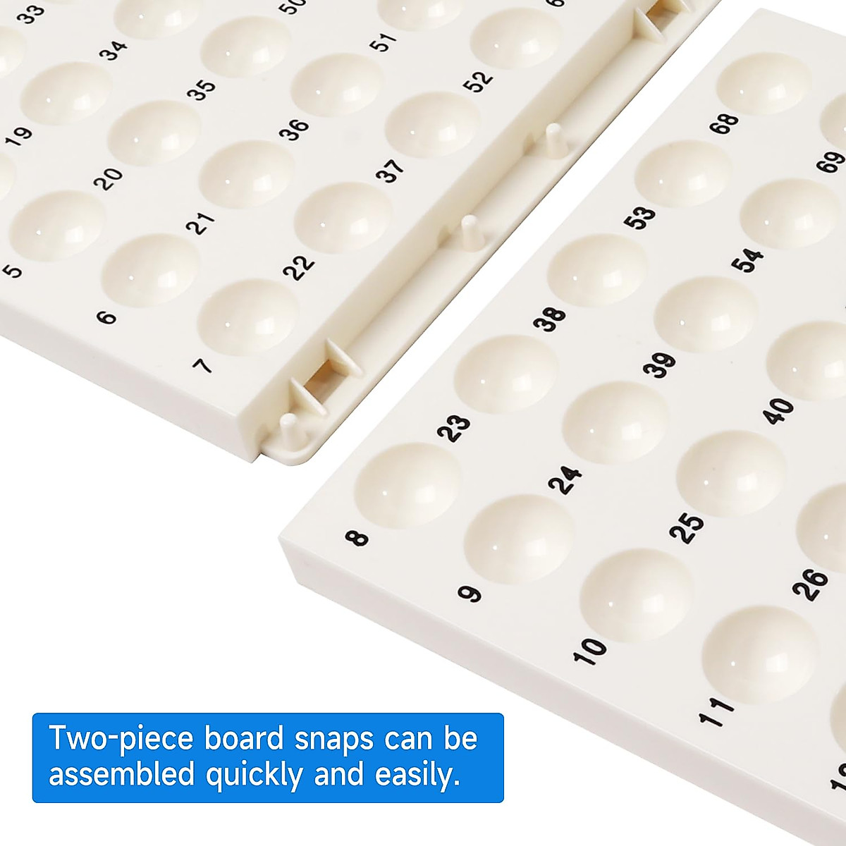 GSE Games & Sports Expert Bingo Master Board for 7/8" Bingo Balls, Bingo Calling Board for Bingo Game, Great for Parties, Large Groups, Family Game Nights (White)