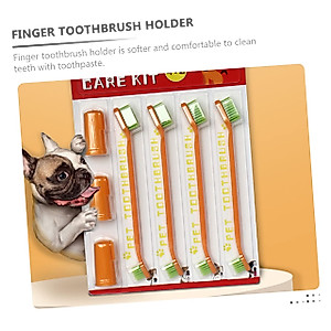 FOMIYES 1 Set Pet Toothbrush Pp Double Head Oral Care
