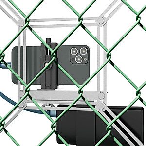 Cell Phone Fence Mount Camera Fence Mount for iPhone, Phones, GoPro, Chain Link Fence Mount for Recording Baseball/Softball/Tennis(Mini Plus)