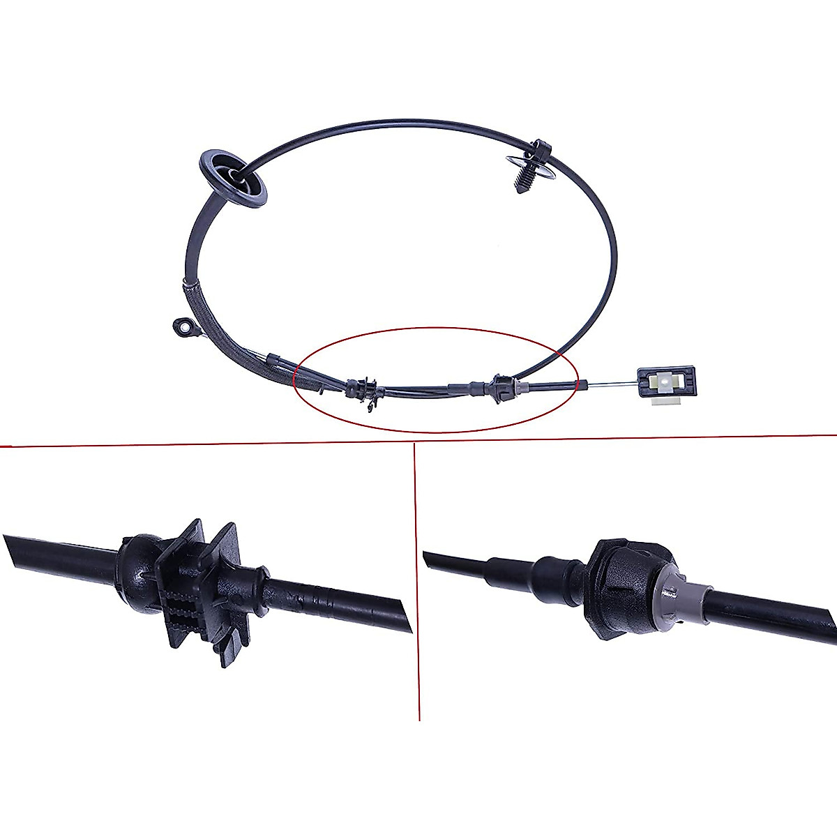 JEENDA Automatic Transmission Shift Cable Replaces XC3Z-7E395-CA XC3Z7E395CA Compatible with 1999-2004 Ford Super Duty F250 F350 F450 F550 & 2000-2004 Excursion 7.3L V8