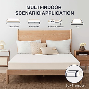 Dyonery Queen Mattress 6 Inch Memory Foam Mattress Bed in a Box, Terry Fabric Cover Mattress, Cooling Gel Matress Bed in a Box, CertiPUR-US Certified, Medium Mattress, 60" X 80" X 6", Beige