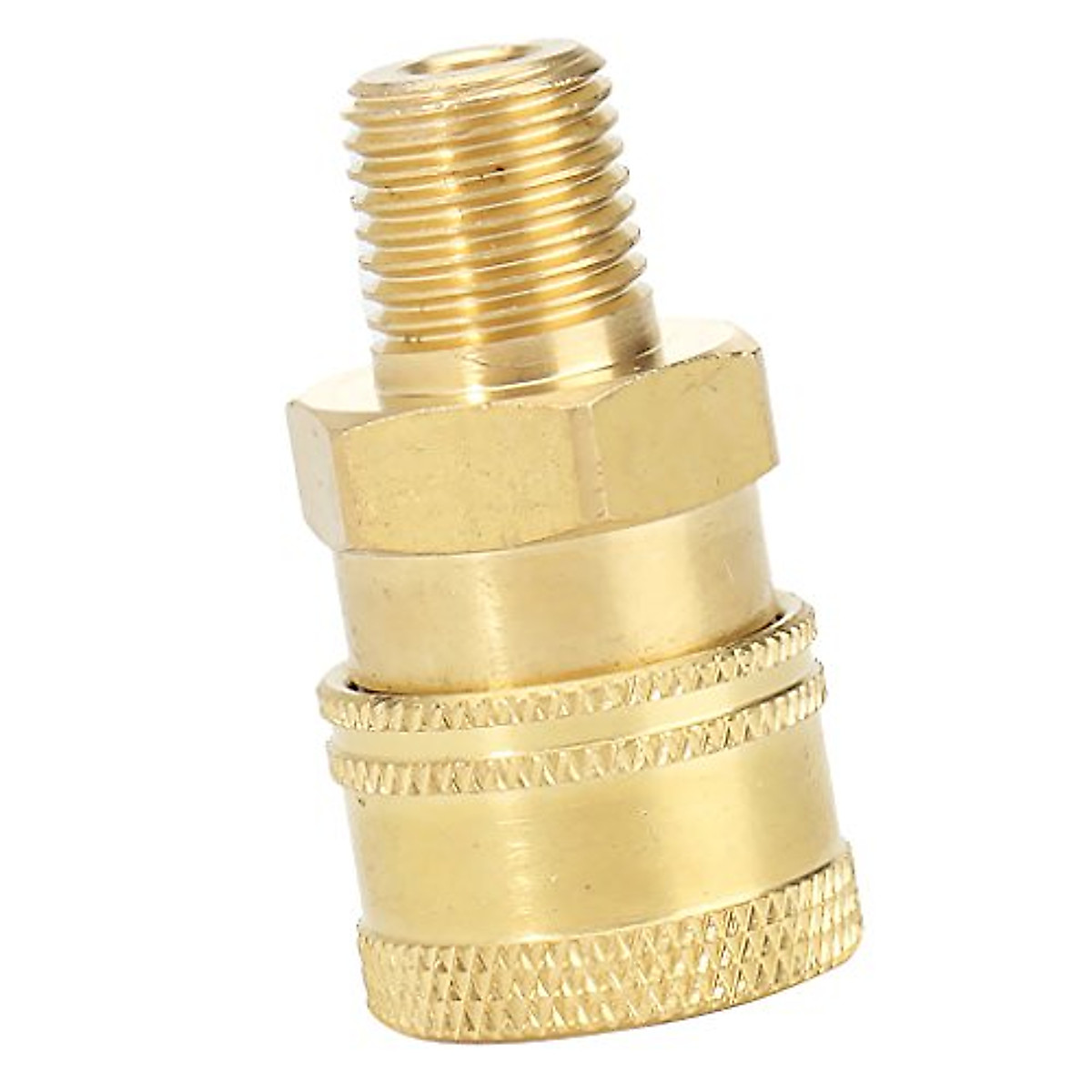 XIE Brass Pressure Washer Quick Connect air Hose fittingsquick Connect 12mm, to 1/4inch M-NPTMale Socke, 4000PSI/275Bar for Household, Garden, and Vehicle Cleaning.
