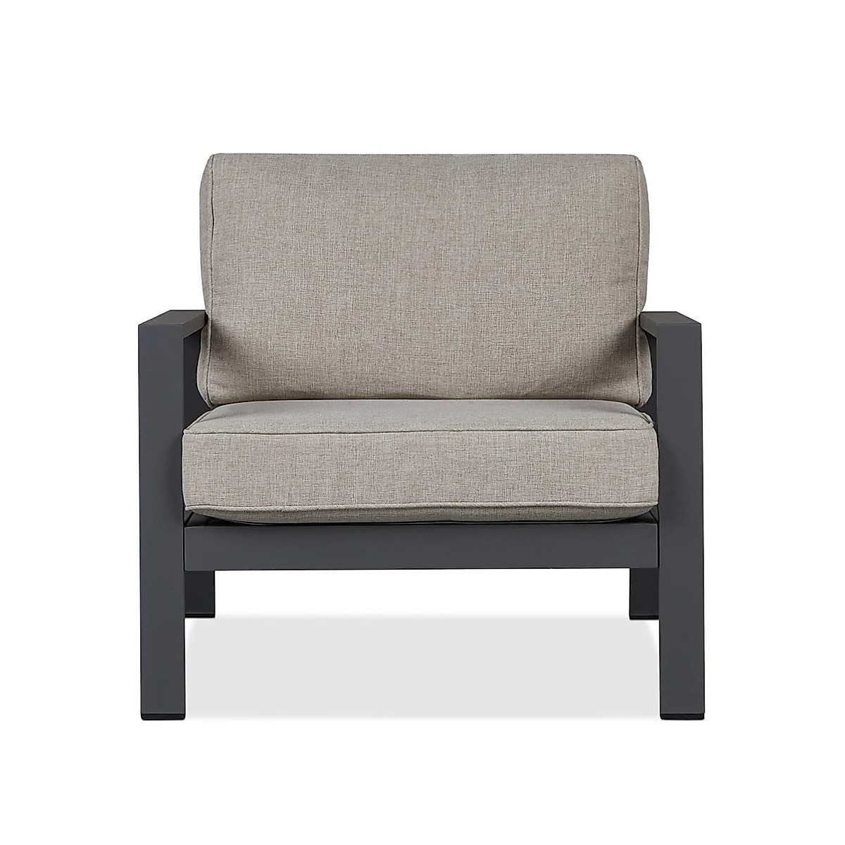 Real Flame Aegean Outdoor Chair with Cushions - Patio Furniture, Aluminum Frame - Weather & Sun Resistant, Rustproof