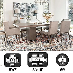 Area Rug 5x7 Rugs for Living Room 5x7 Persian Rugs Washable Rugs 5x7 Vintage Rug for Bedroom Distressed Non Slip