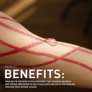 Mad Rabbit Tattoo Aftercare Soothing Gel & Moisturizer As Seen on Shark Tank - Premium Tattoo Supplies for New Tattoo Care, Anti-Itch - Tattoo Care Gel Made with Clean Ingredients