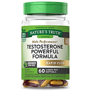 Nature's Truth Testosterone Supplement for Men | 60 Softgels | Non-GMO and Gluten Free Formula