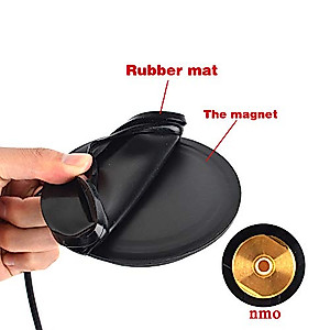 UAYESOK 4.3inch NMO Magnetic Mount,14KG Suction Mobile Radio Antenna Base W/5M RG58 Coaxial Cable PL-259 Plug for Vehicle Truck NMO CB/HF/VHF/UHF Antenna