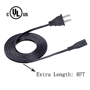 AC Power Cord Replacement for iRobot Roomba Home Charging Base 675 960 8ft IEC C7 Power Cord AC Cable