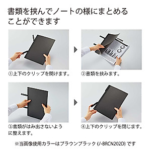 Kokuyo Bizrack Clipnote Punchless, Clip Folder, Holds up to 25 Sheets, A4-S, Olive Green, Japan Import (NO-BRCN202DG)