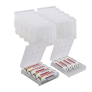 Tenergy 10 Pack Plastic Storage Case for AA/AAA Batteries (Batteries Sold Separately)