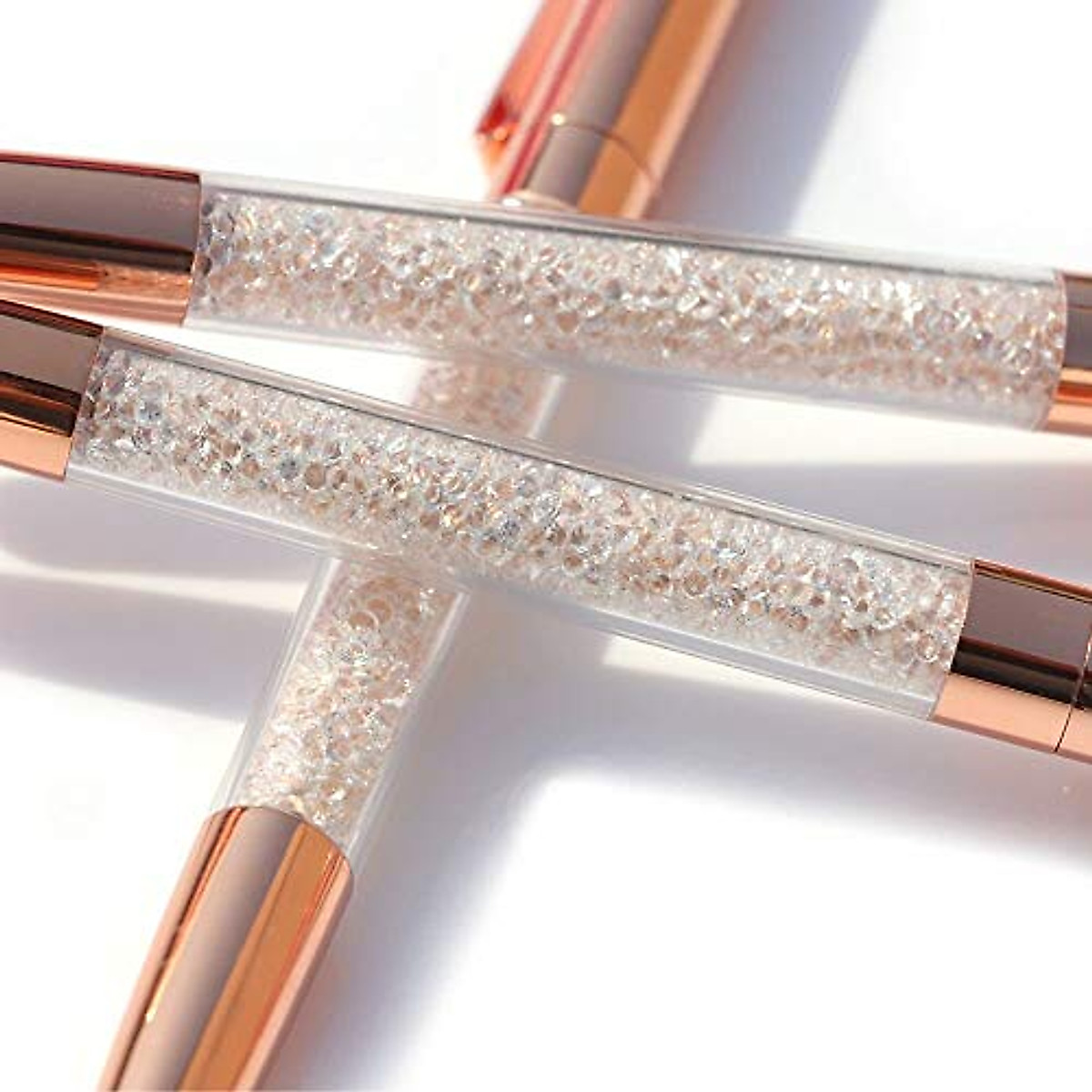 Rose Gold Pens, Roller Ball Gel Ink Pen Black Ink Fine Point Pens for Women Christmas X-mas Gift Supplies with 3 Extra Refills