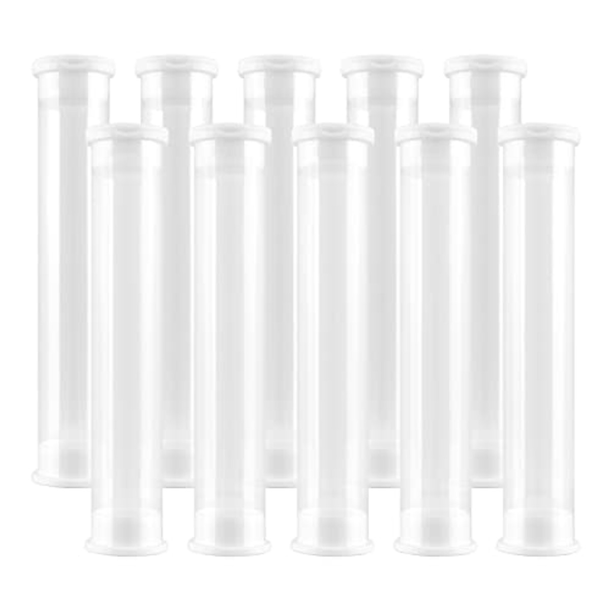 BAOFALI 20Pcs Large Clear Plastic Empty Tubes Storage Transparent Plastic Test Tube Container Both Ends with Lid Tubes Bead Container Set forDIY Craft Supply Storage Candy Storage（5 x1inch）