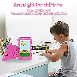 7inch Tablet for Kids Android 11 Tablets 3GB 32GB Parental Control Children Learning Toddler Tablet Shockproof Kickstand Case, GMS Certified, Google Tableta YouTube Netflix (Pink)