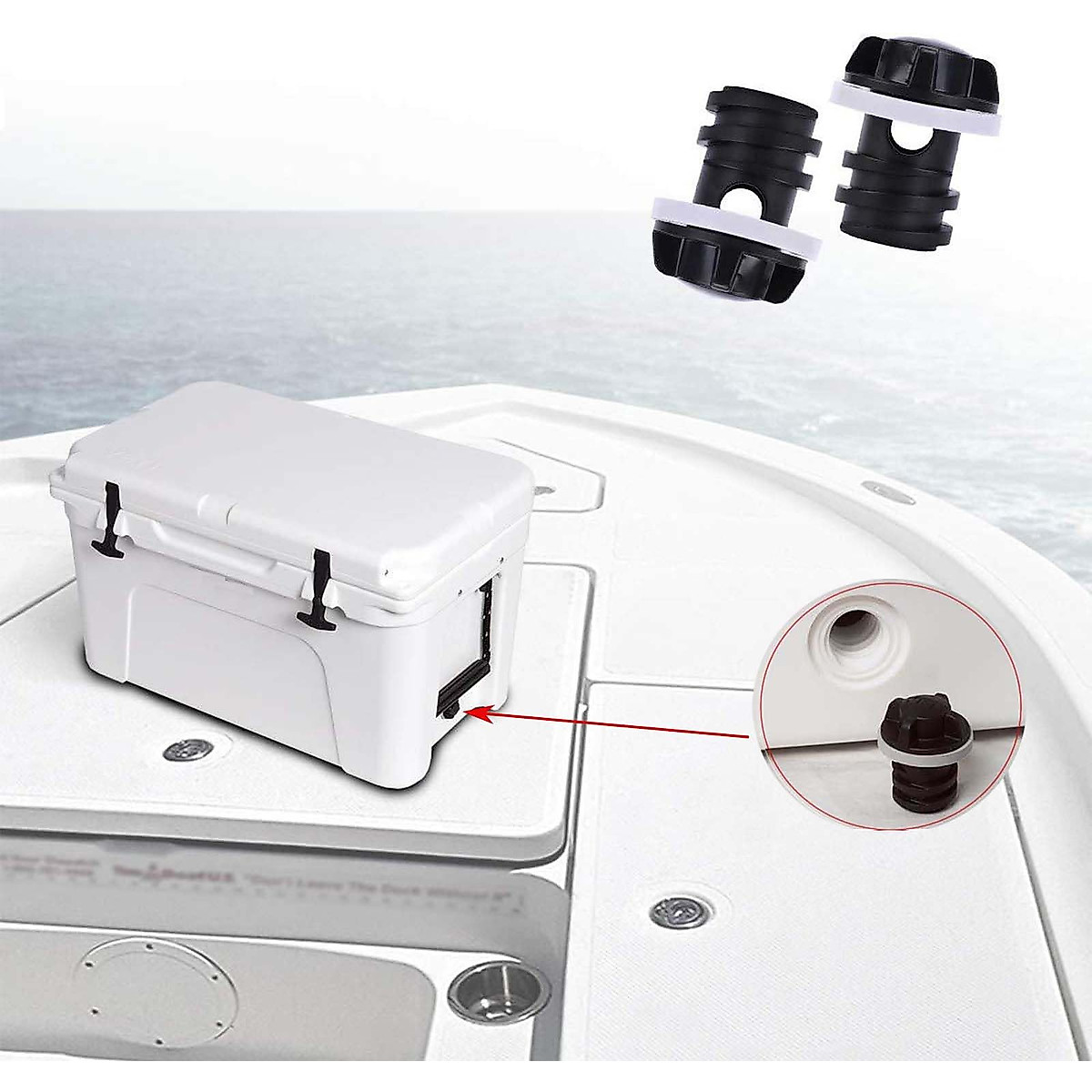 Cooler Plug for YETI,2-Pack Replacement Compatible with YETI RTIC ORCA Roadie and Tundra Coolers,Cooler Accessories for Tank Ice Bucket.