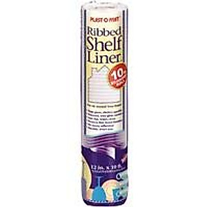 Warp's Plast-O-Mat 10 feet L x 12" W Bisque Non Adhesive Ribbed Shelf Liner