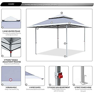 ABCCANOPY Easy Set-up 13x13 Canopy Tent 169 sq.ft Sun Shade