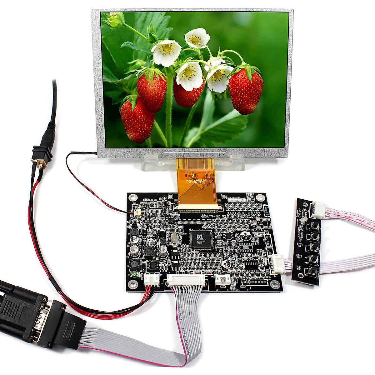 VSDISPLAY 7" 7 Inch 800X600 LCD Screen A070SN02 with VGA LCD Controller Board KYV-N2 V2