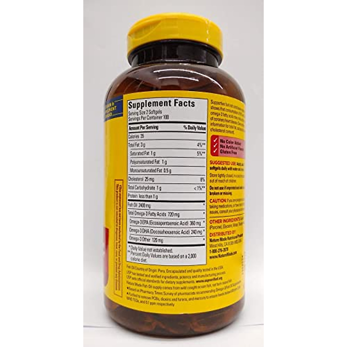 Nature Made Fish Oil 1200 Mg (360 Mg Omega-3) 200 Liquid Softgels