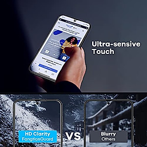 [4-Pack] FANGTIAN for Samsung Galaxy S23 Screen Protector 5G [Not Glass] - Film for S23 Screen Protector [7H Hybrid][Fingerprint Compatible][Alignment Tool][6.1Inch]