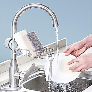 Adjustable Sink Drain Rack Sponge Storage Faucet Holder Soap Drainer Shelf Basket Organizer Kitchen Bathroom Accessories