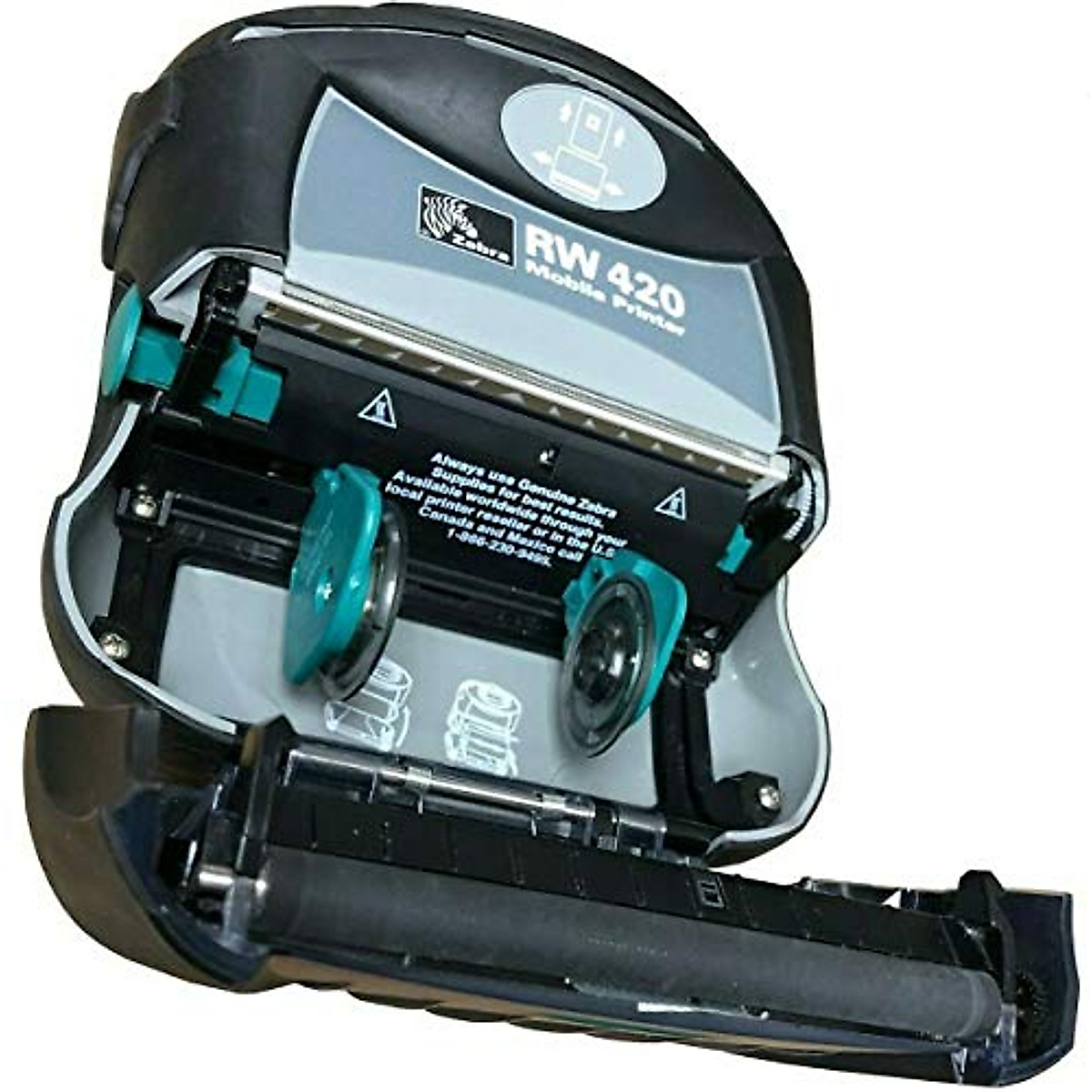 RW420 Barcode Label/Receipt Mobile Printer, Wireless Bluetooth, Rugged, 4 Inch, Direct Thermal, USB Comm Port, Belt Clip, Charger