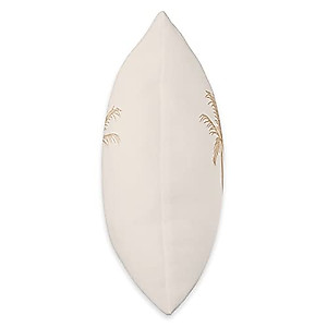 Brown Bohemian Abstract Tropical Botanical Art Muted Neutral Minimalist Line Art Coconut Palm Trees Sketch Throw Pillow, 18x18, Multicolor