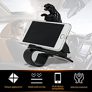 HAOYAYA Car Leopard Form Navigation Dashboard Phone Holder 360 Degree Rotating Phone Mount Stand Bracket-Best Xmas Gifts(Black)
