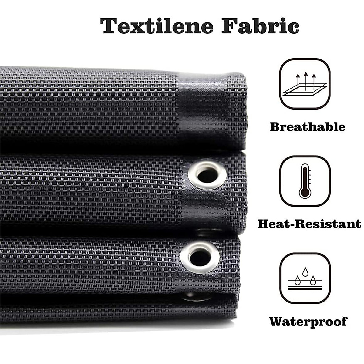 2 Pack Zero Gravity Chair Replacement Fabric, Gray Repair Cloth for Anti-Gravity Lounge, Mesh Part for Patio Sling Folding Recliner Couch Outdoor Pool Lawn for Chair Size Between 17.5 to 18.5 Inches