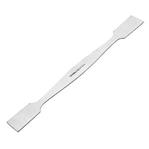 EISCO Dual End Spatula, 5.9" - Stainless Steel, Polished Doubled Ended, Flat Blades- Eisco Labs