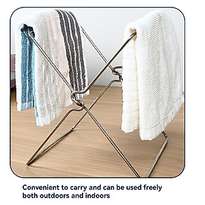 Garbage Bag Holder Frame, Stainless Steel Bag Holder Metal Foldable Trash Stand Holder for Camping Home Kitchen Countertop Trash Can