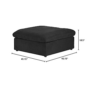 Sdorens Convertible Modular Sectional Sofa, Ottoman Seat Cube, Customizable Modular Sectional Sofa for Living Room Office Apartment, Black