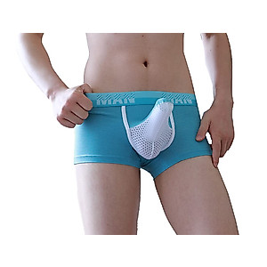Little Bear Family Elephant Bulge Pouch Boxer Briefs for Mens Underwear Green