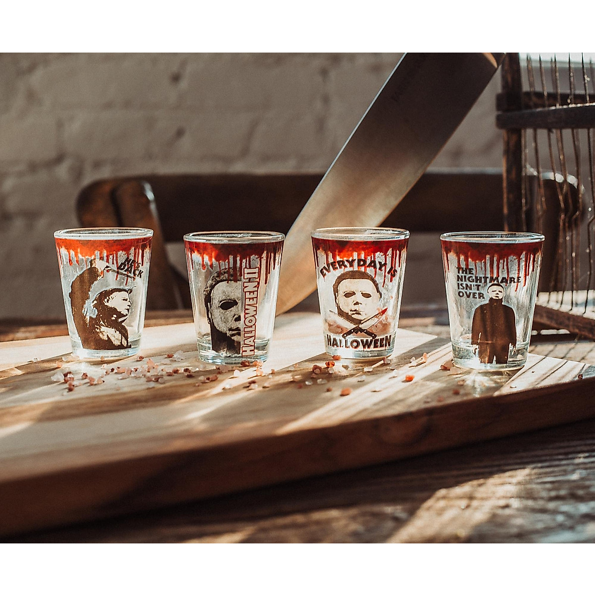 Halloween II Michael Myers 2-Ounce Mini Shot Glasses | Set of 4