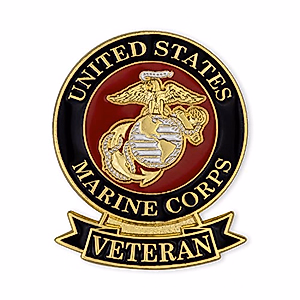 United States Marine Corps Sash Ribbon Veteran Lapel Pin (Giftboxed, 1 Count)