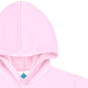 Creative Knitwear College Baby NCAA Officially Licensed Snap Hooded Jacket - Illinois Fighting Illini Logo - Pink - 2T