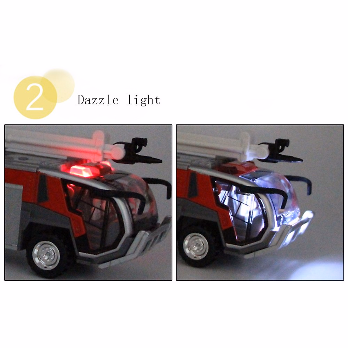 Ailejia Airport Fire Trucks for Boys, Fire Engine Toys Diecast Fire Truck Engine Pullback Friction Toy Engineering Vehicle fire Truck Model (red)