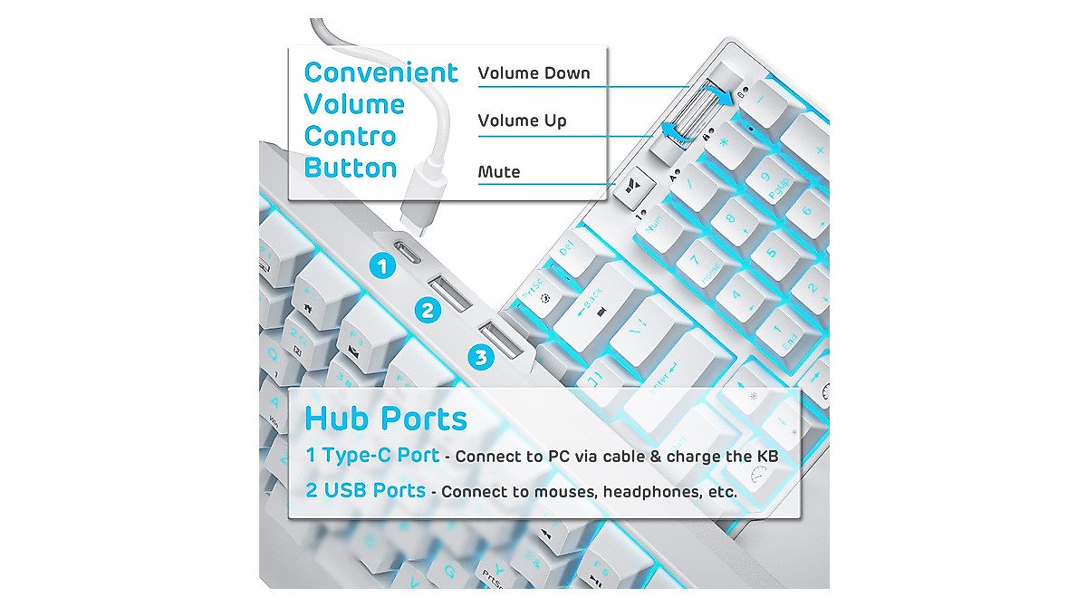 RK ROYAL KLUDGE RK96 90% Wireless Mechanical Keyboard with Mag Rest