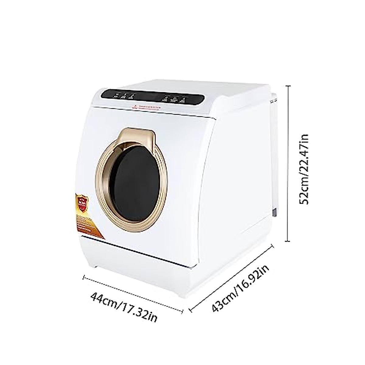 BeiseYu Portable Countertop Dishwasher, Compact Dishwasher with Built-in Water Tank, 5 Programs, 360° Dual Spray, 161℉ High-Temp Air-Dry Function, 8 Sets of Tableware for Apartments& RVs, 2 Modes