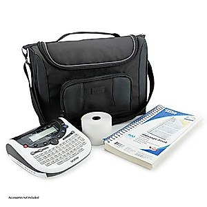 USA Gear Label Maker Carrying Case_Compatible with Brother P-Touch PTD600 - Pocket Zippers and Customizable Interior Dividers - Accessory Pocket Holds Cables Printing Tape Refill and More Accessories