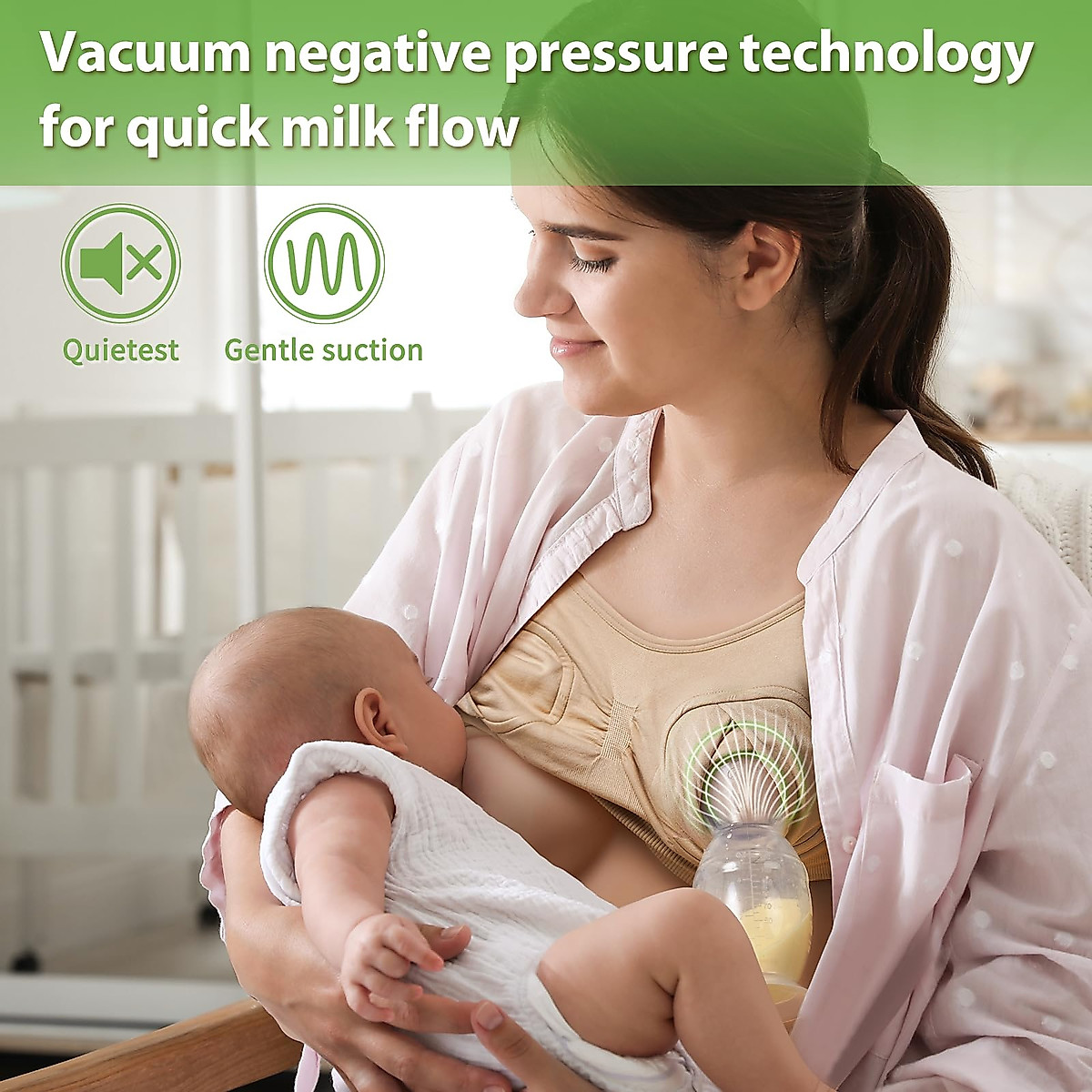 haakaa Manual Breast Pump Collector with Suction Base 5oz/150ml and Ladybug Milk Collector 2.5oz/75ml Combo for Breastfeeding, Made of Food Grade Silicone