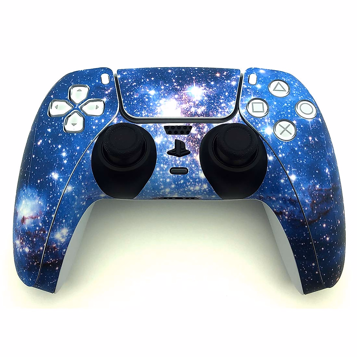 Gebaisi PS5 Controller Skin Sticker for Playstation 5 Cover Wrap Decal Blue Starry Sky