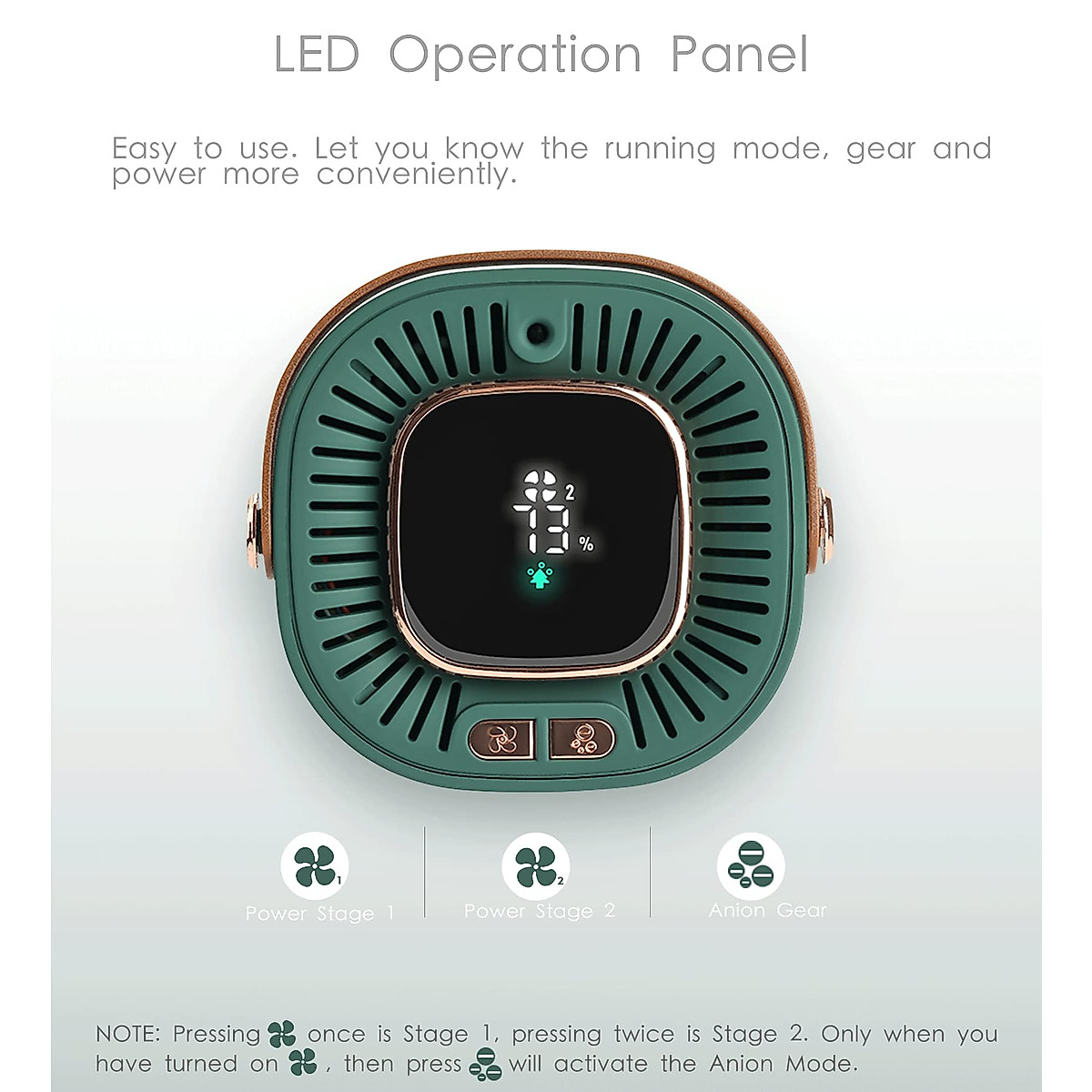 Mini Quiet Air Purifier - Portable and Cute Desk Air Purifier for Dorm, Office, Travel, Car, Classroom, Bedroom, White